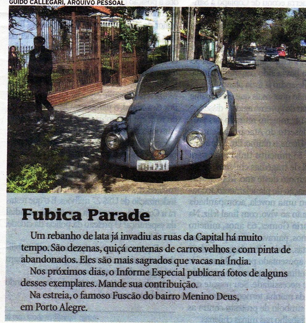 "Fubica Parade" -- Carros Inúteis